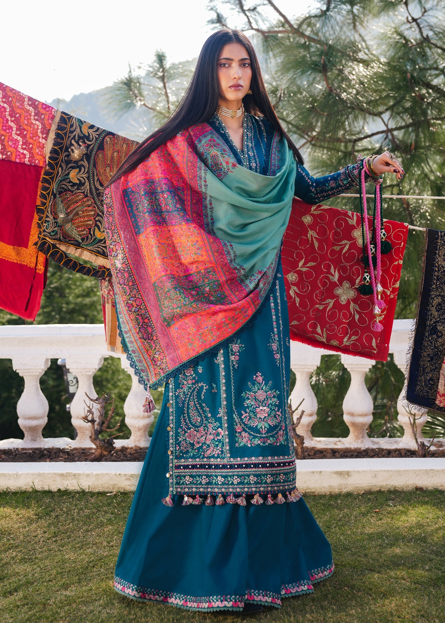 Hussain Rehar - Winter Shawl Collection 2024 - Jamil – Blossoms by Azz