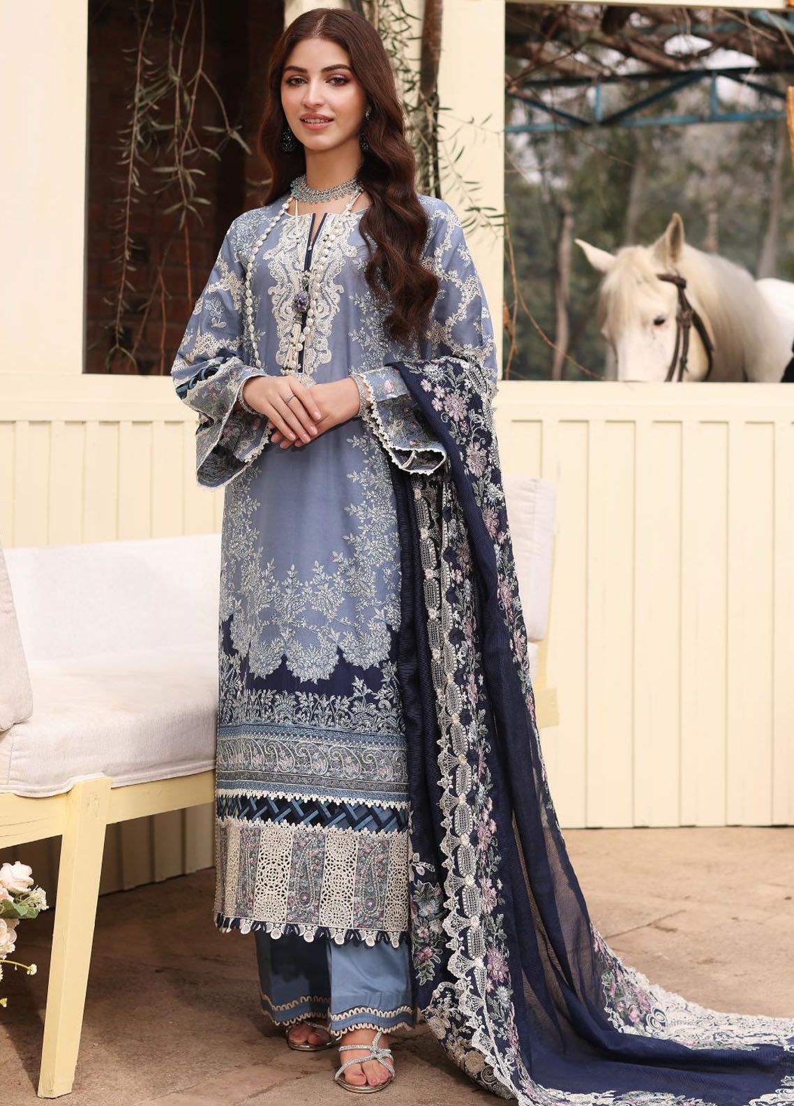 Kahf Premium - Luxury Lawn Collection 2024 - KFL-04 Kinza – Blossoms by Azz